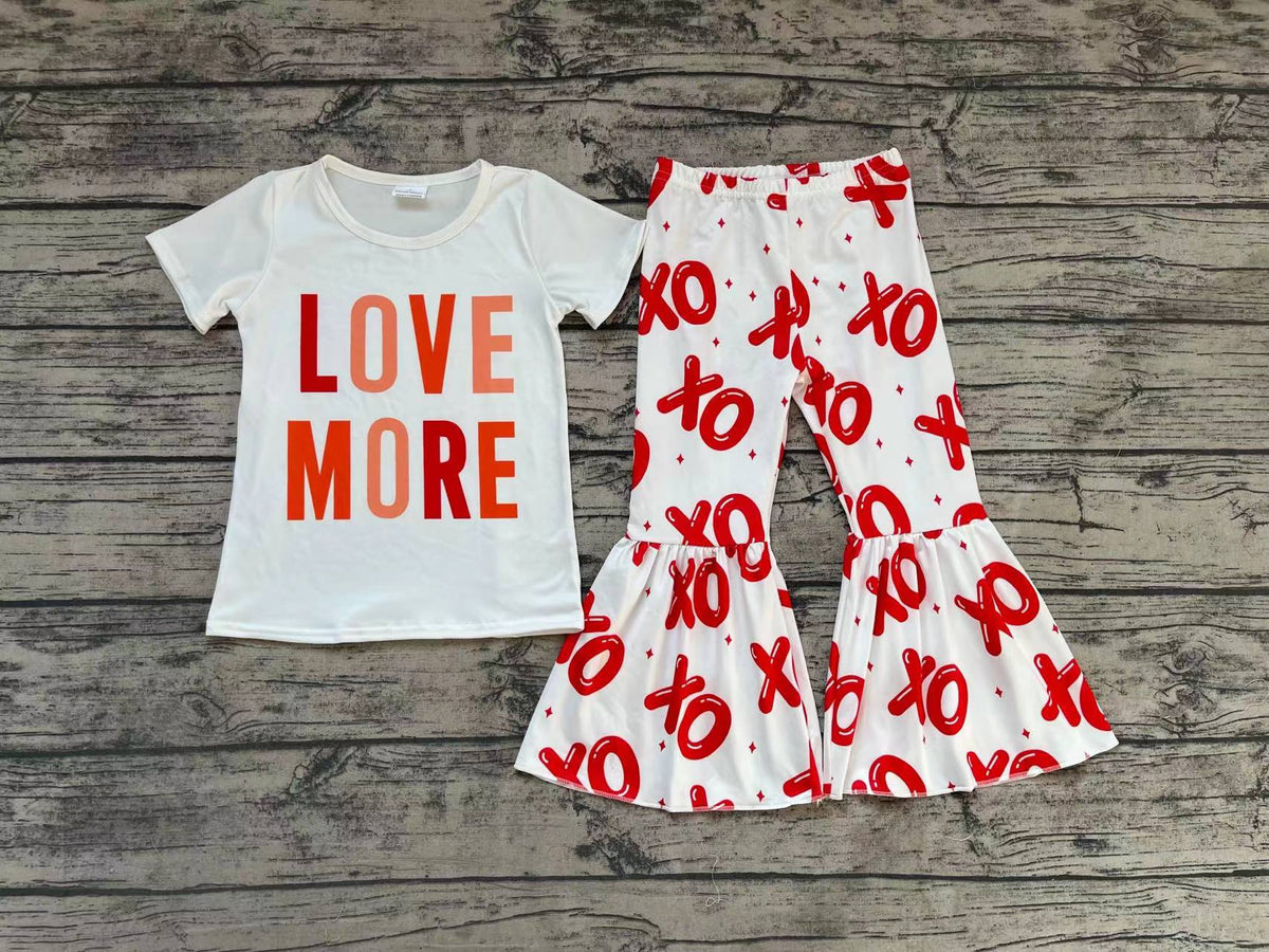 GSPO1122 LOVE MORE XOXO Girls Set – Amy yu garments wholesale