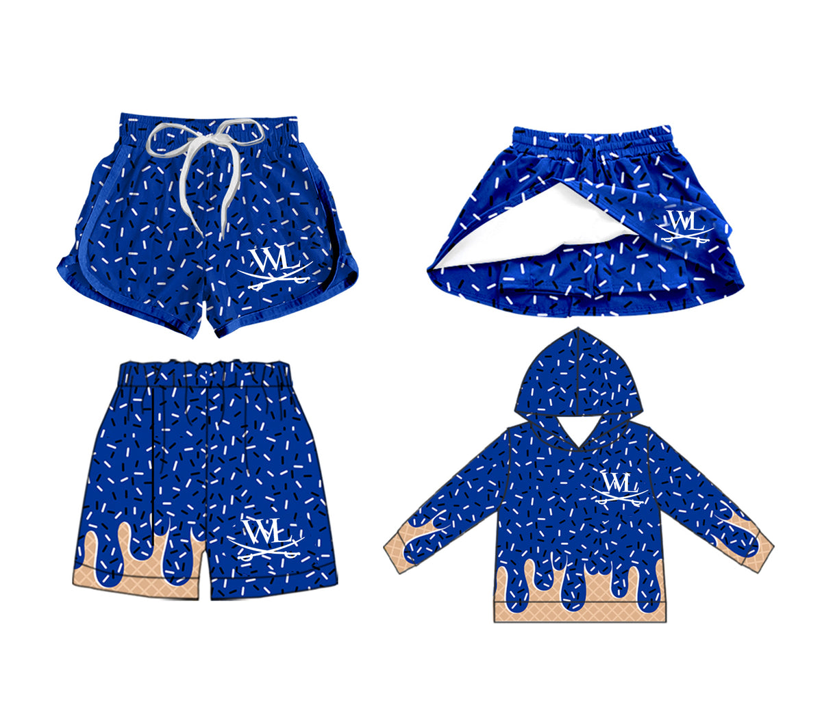MOQ 8 pcs each style Custom Style Drip WL Team Matching Clothes – Amy ...