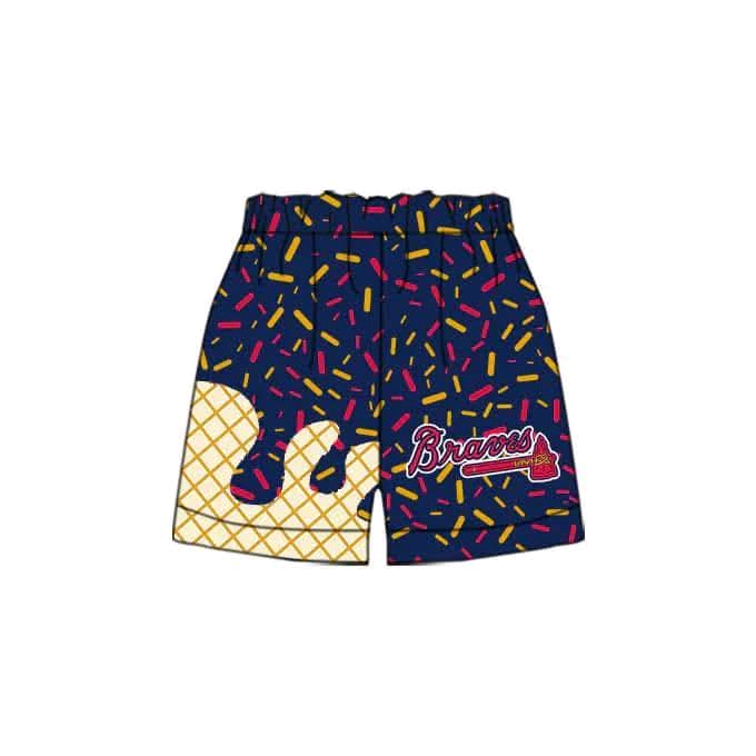MOQ 8 pcs Custom Style Drip Braves Team Boy's Shorts – Amy yu garments ...