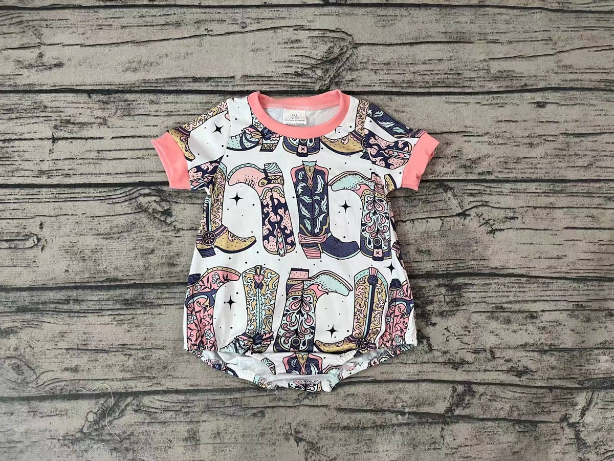 SR0437 Western Boots Baby Bubble Romper – Amy yu garments wholesale