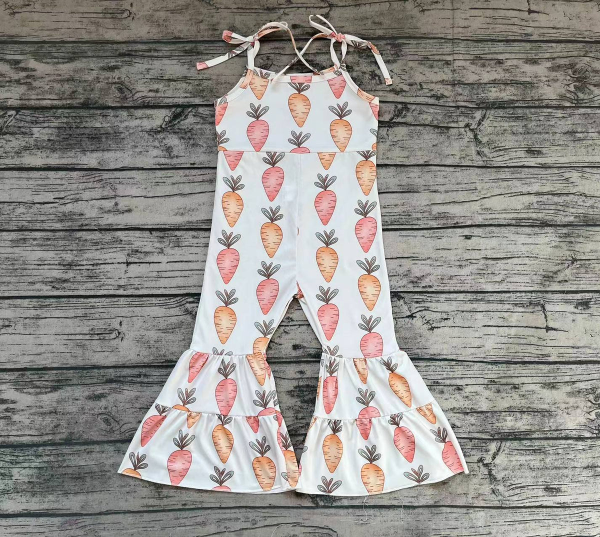 SR0538 Easter Rabbit Carrot Girl's Jumpsuit – Amy yu garments wholesale