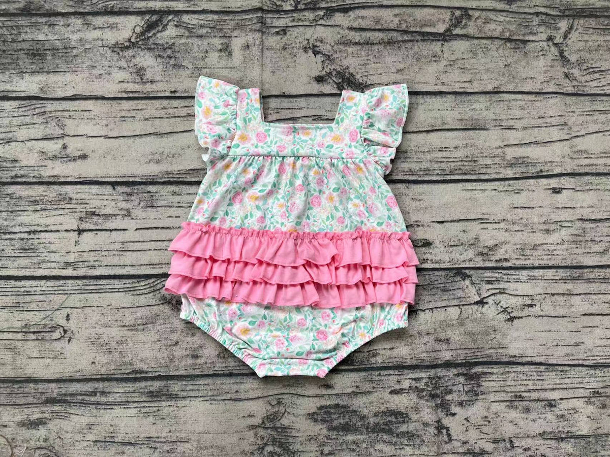SR0805 Flower Pink Baby Girl Romper – Amy yu garments wholesale