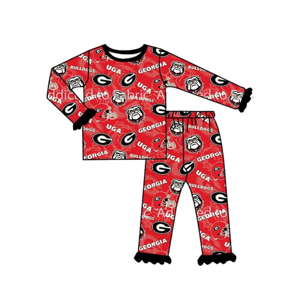 MOQ 8 pcs Custom Style GEORGIA Football Team Girl Pajamas set – Amy yu ...
