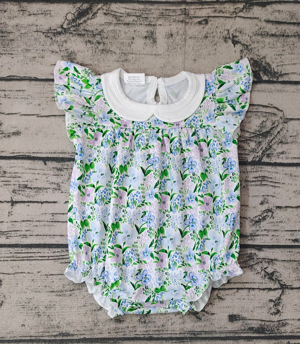 SR1004 Flower Floral Baby Girl Romper – Amy yu garments wholesale