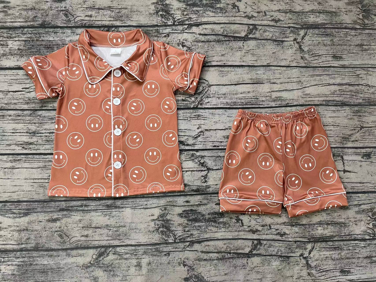 BSSO0274 Smiley face Boy's Girl's Pajamas Set – Amy yu garments wholesale