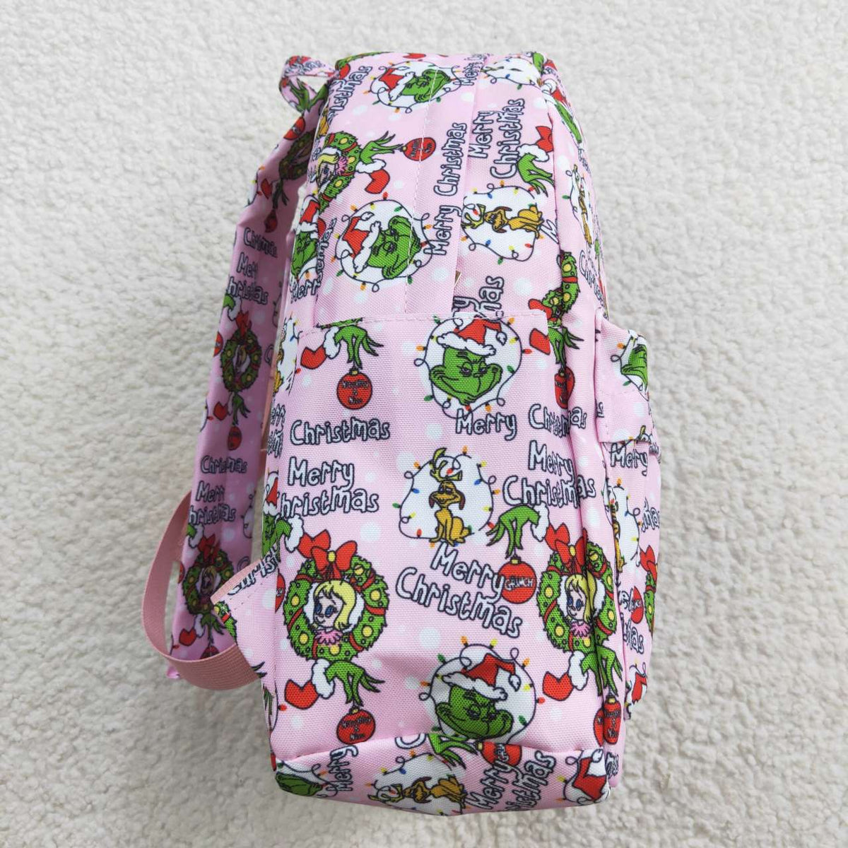 BA0148 Merry Christmas Pink Backpack Bag – Amy yu garments wholesale