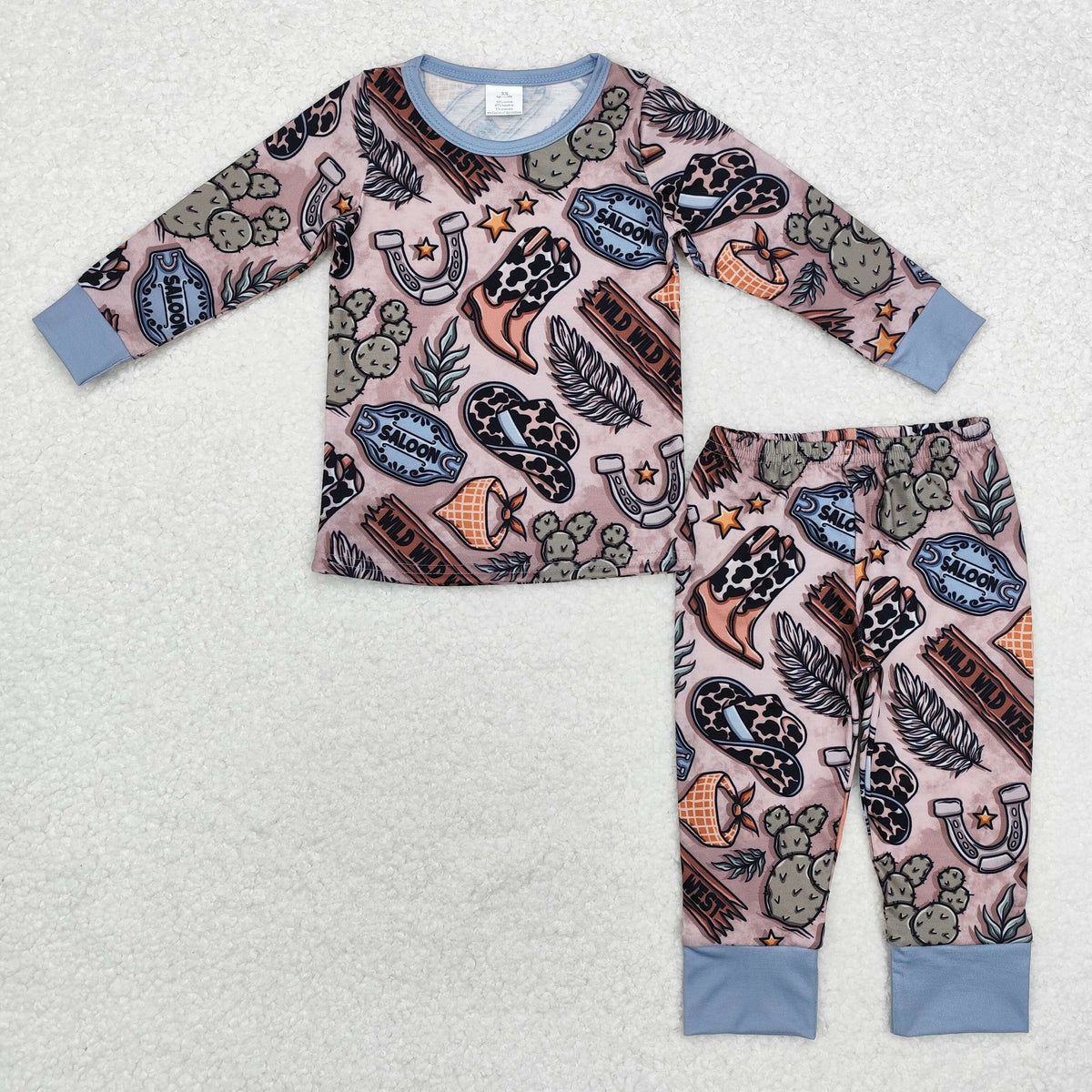 BLP0878 Bamboo Wild Wild West Boys Pajamas Set – Amy yu garments wholesale