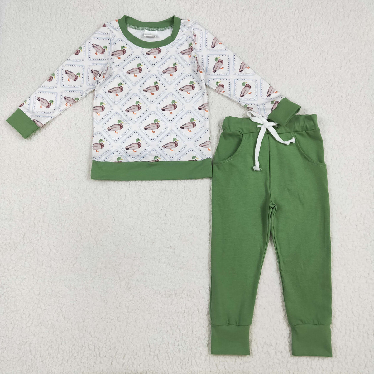 BLP1071 Mallard Ducks Green Boys Set – Amy yu garments wholesale