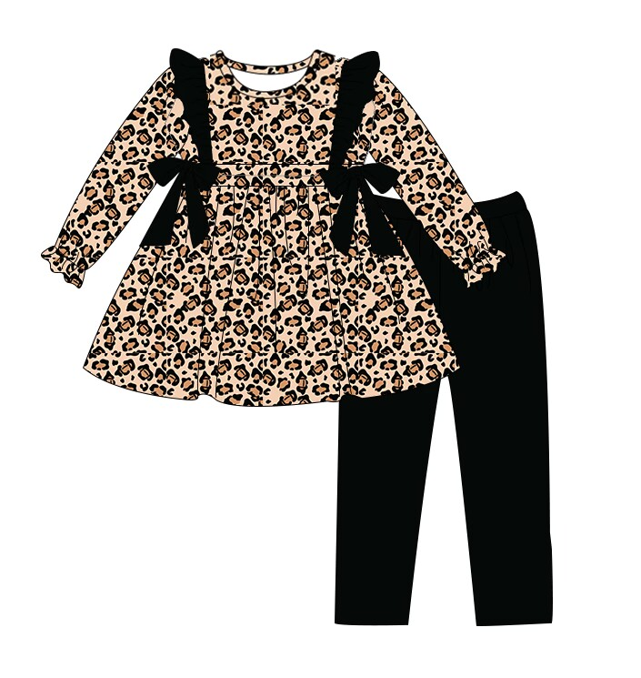 GLP1238 Leopard Black Girls Set – Amy yu garments wholesale
