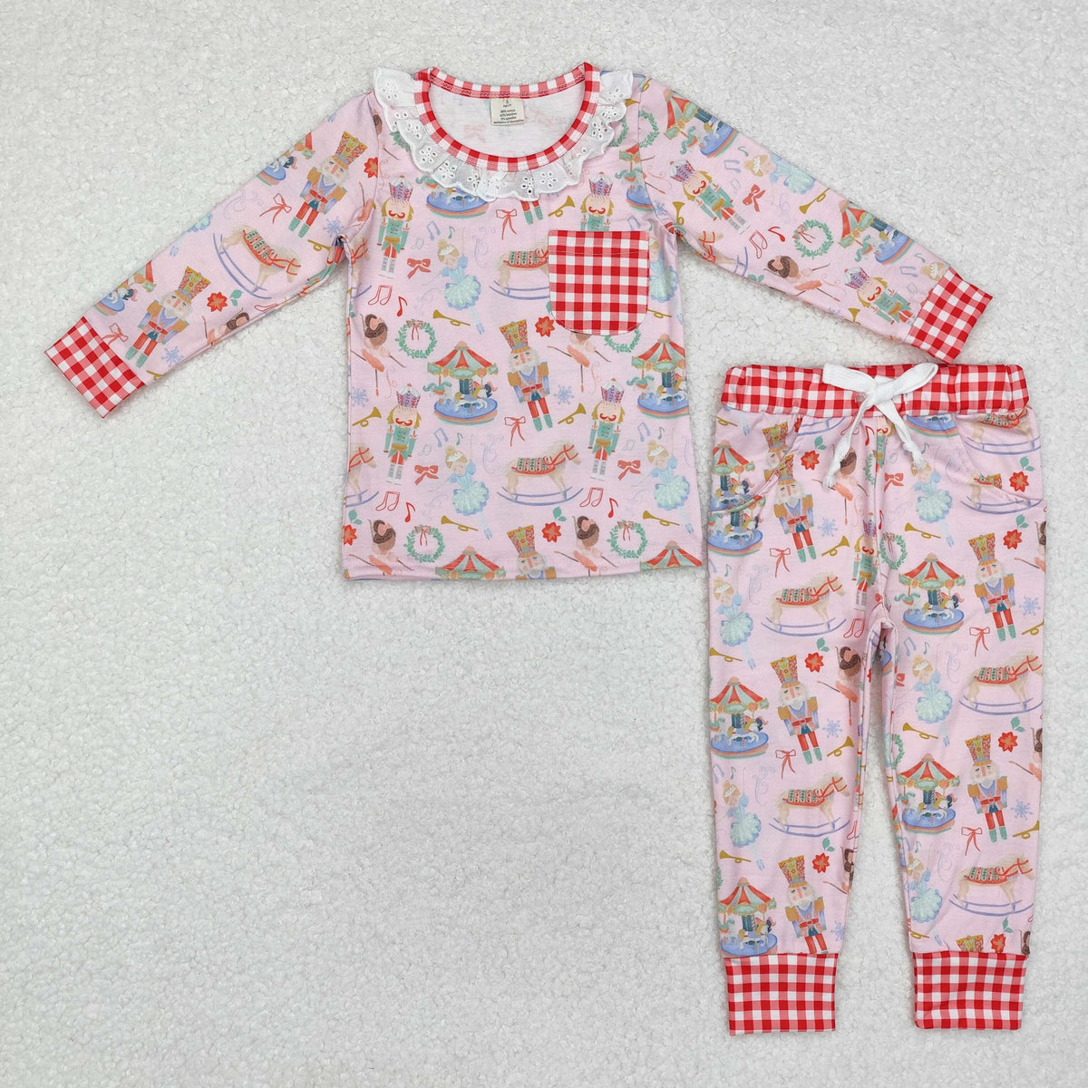 GLP1271 Bamboo Christmas Soldier Red Girls Pajamas Set – Amy yu ...