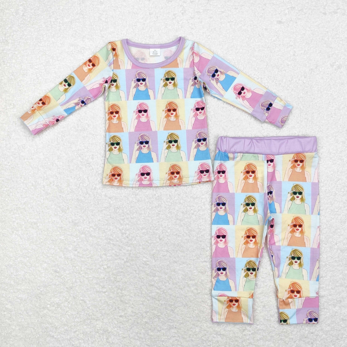 GLP1426 Bamboo Fashion Singer Star Purple Girls Pajamas Set – Amy yu ...