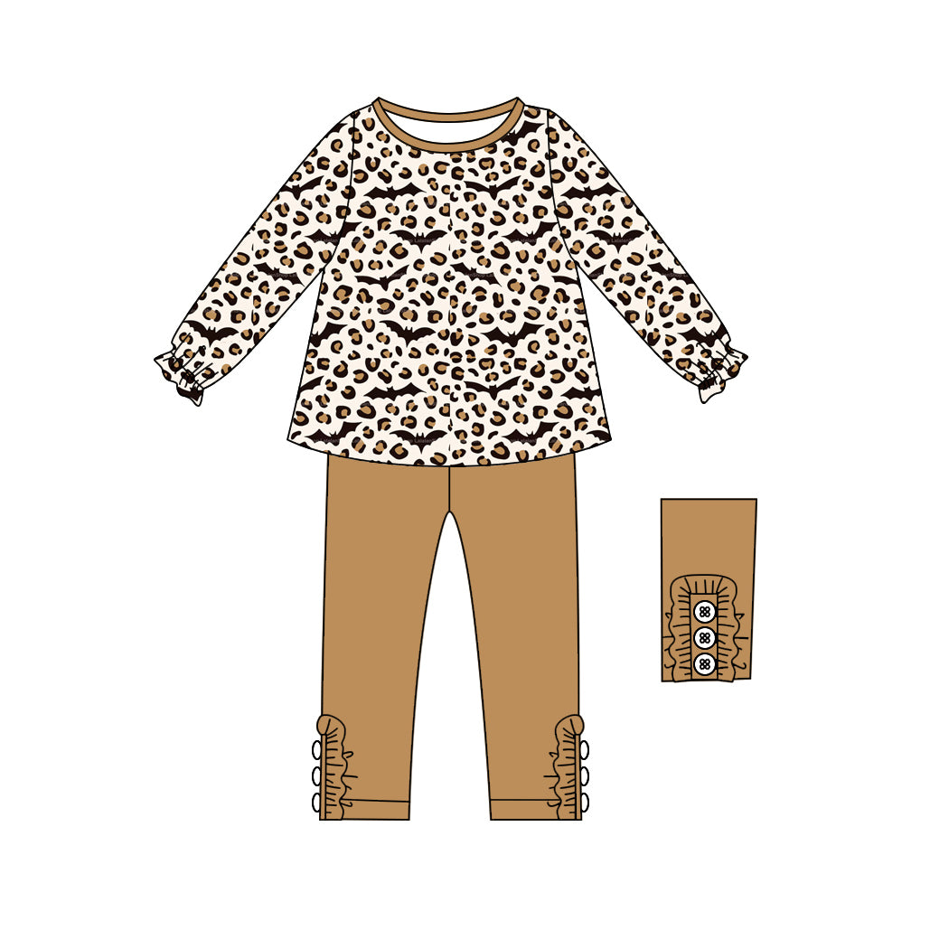 Preorder 07.10 Halloween Bat Leopard Girls Set – Amy yu garments wholesale