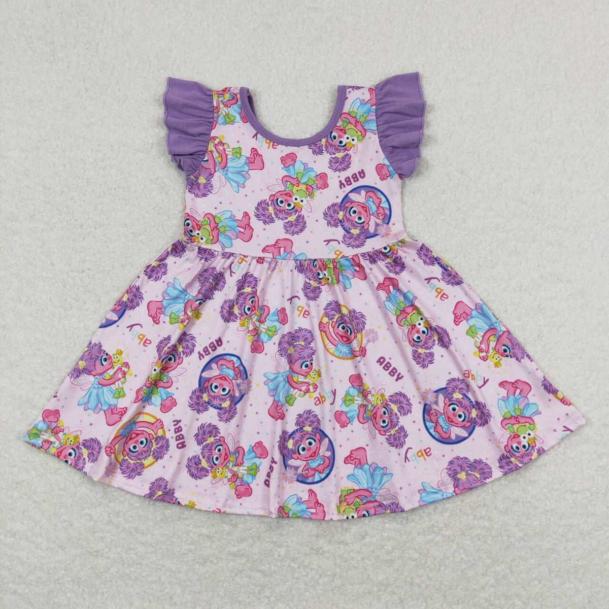 GSD0809 Cartoon ABBY Purple Girls Dress – Amy yu garments wholesale