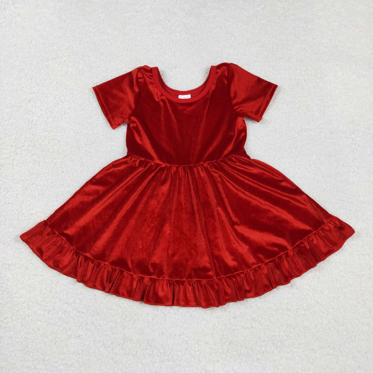 GSD2614 Christmas Red Velvet Girl's Dress – Amy yu garments wholesale