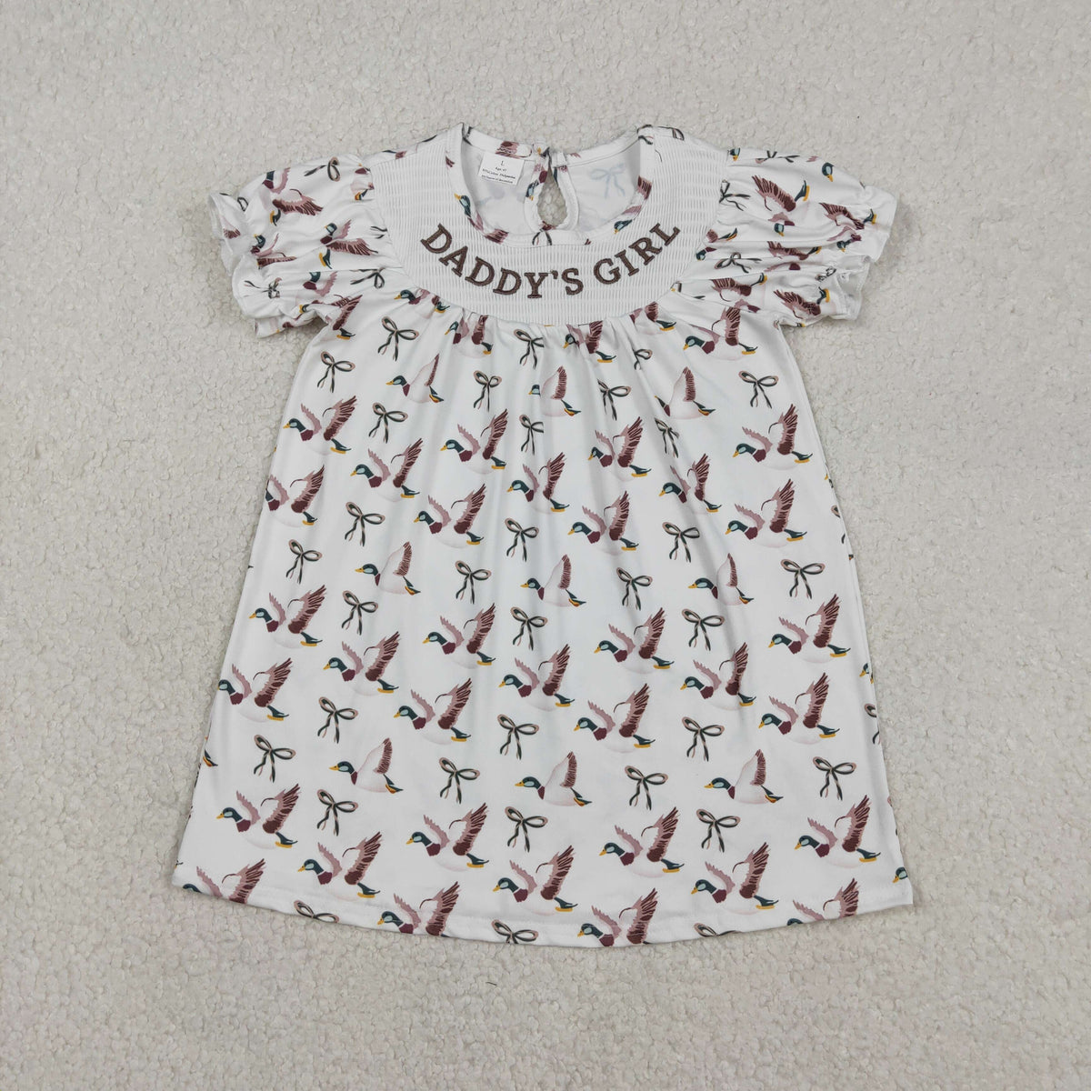 GSD2933 Smocked Daddy's Girl Mallard Ducks Bows Girl's Dress – Amy yu ...