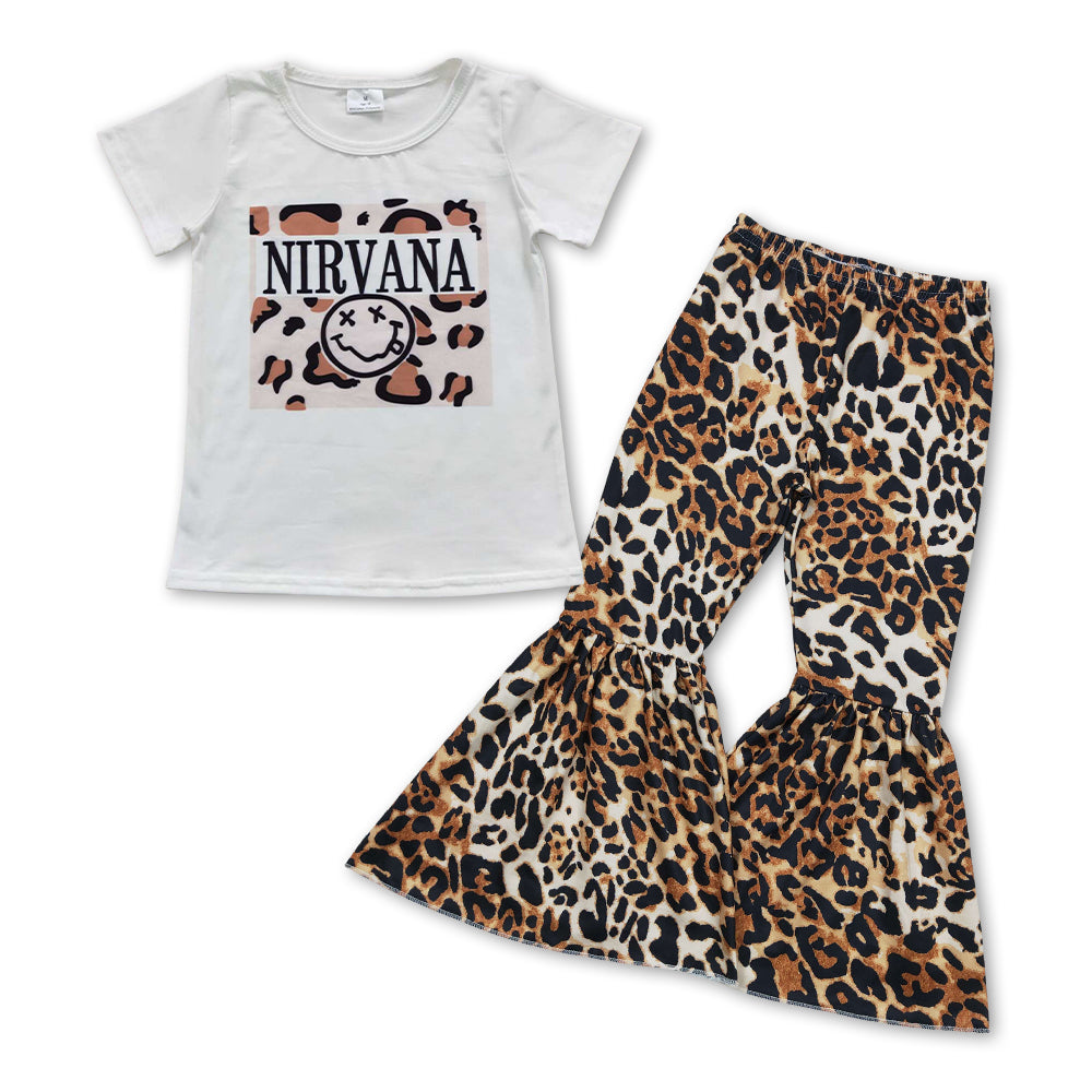 GSPO0769 NIRVANA Leopard Flare Girl's Set – Amy yu garments wholesale