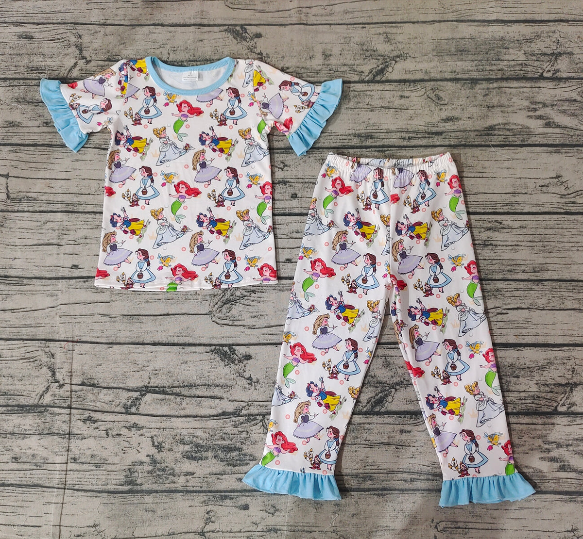 GSPO1556 Cartoon Princess Girls Pajamas Set – Amy yu garments wholesale