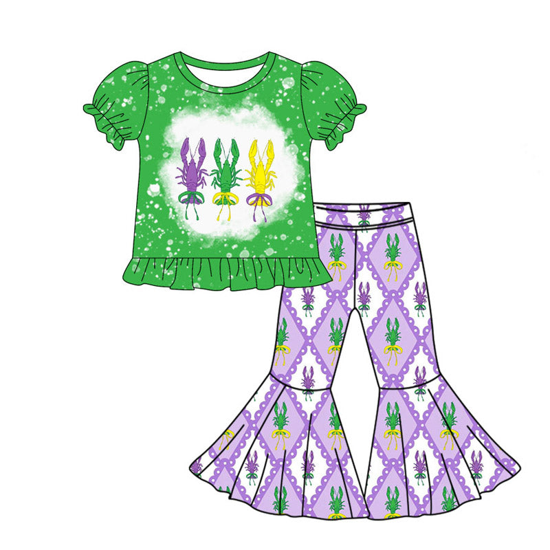 Preorder 10.23 MOQ 5 pcs GSPO2103 Mardi Gras Crawfish Girls Set – Amy ...