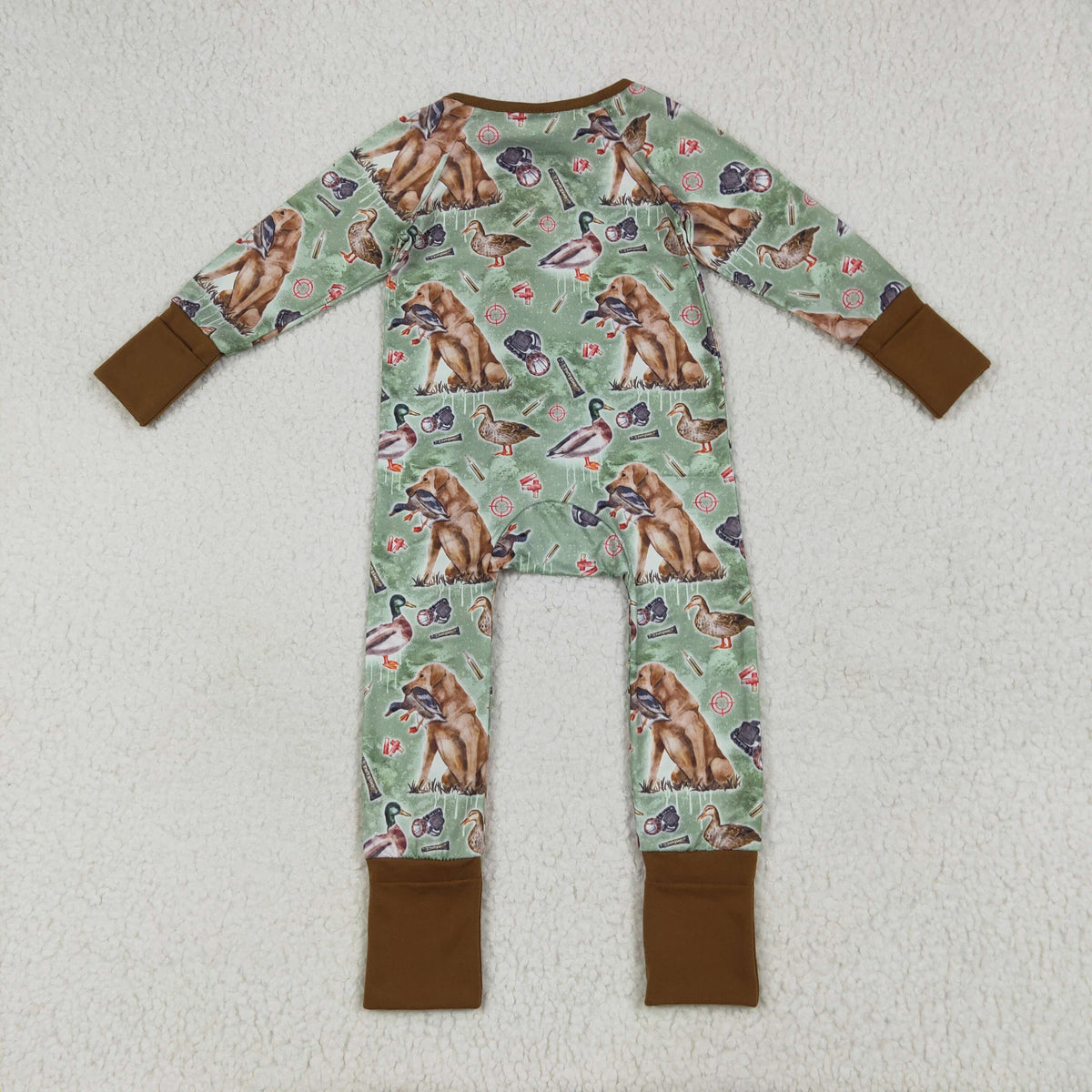 LR2234 Hunting Mallard Ducks Baby Zipper Romper Footie Sleepers – Amy ...