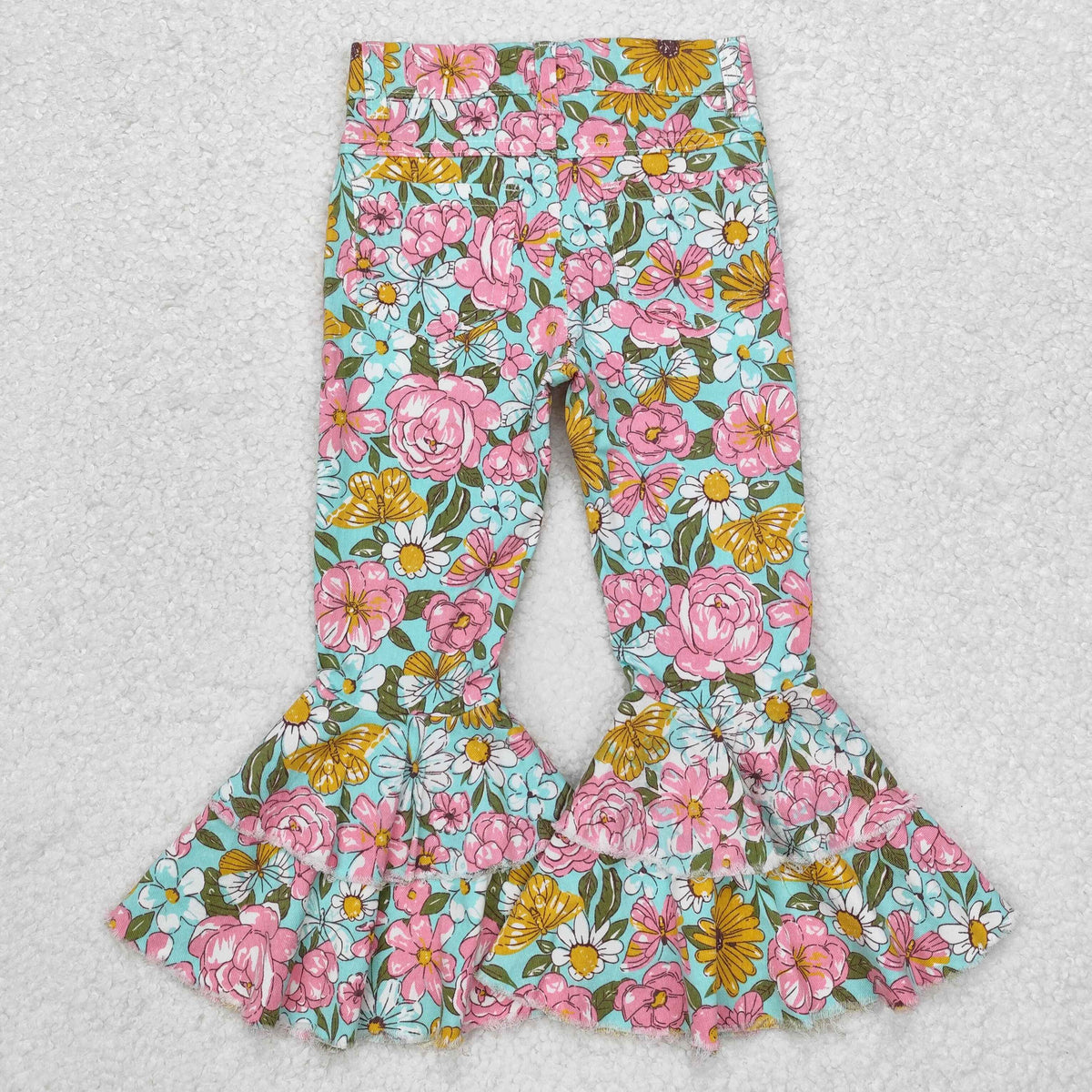 P0633 Flower Rose Girl's Pants Jeans – Amy yu garments wholesale