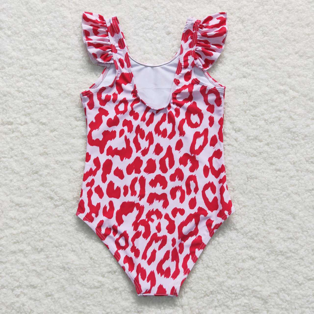 S0155 Red Leopard Girl's Swimsuit – Amy yu garments wholesale