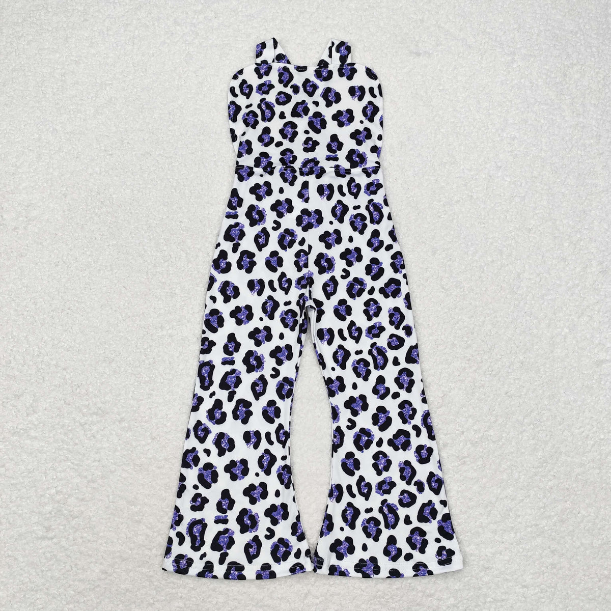 GLP1373 Leopard Purple Overall Girl's Set – Amy yu garments wholesale