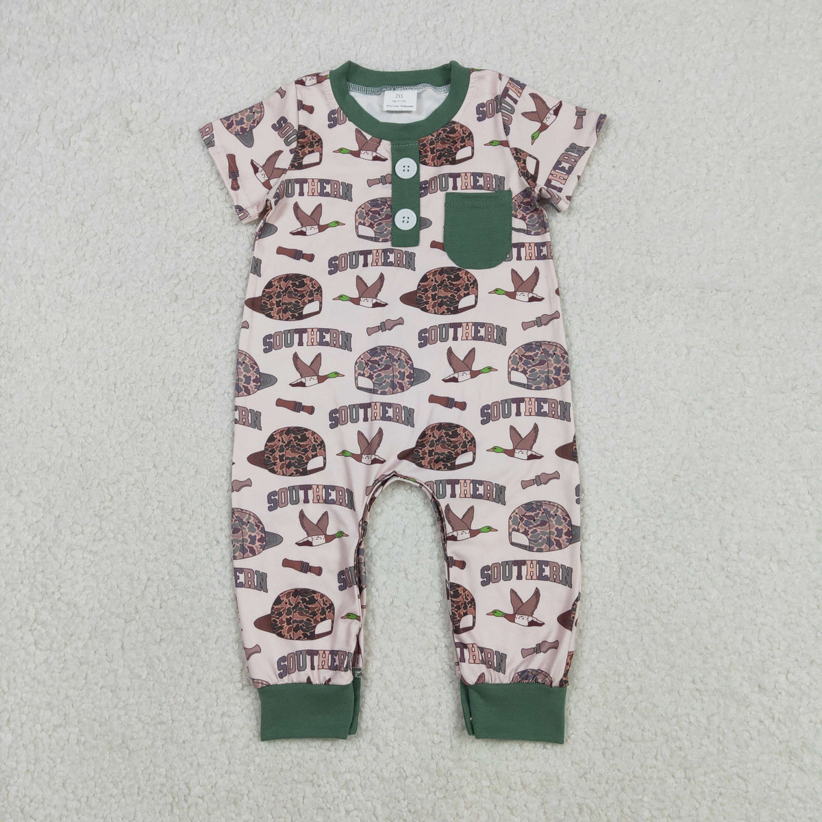 SR3245 Southern Mallard Ducks Camo Boys Romper – Amy yu garments wholesale