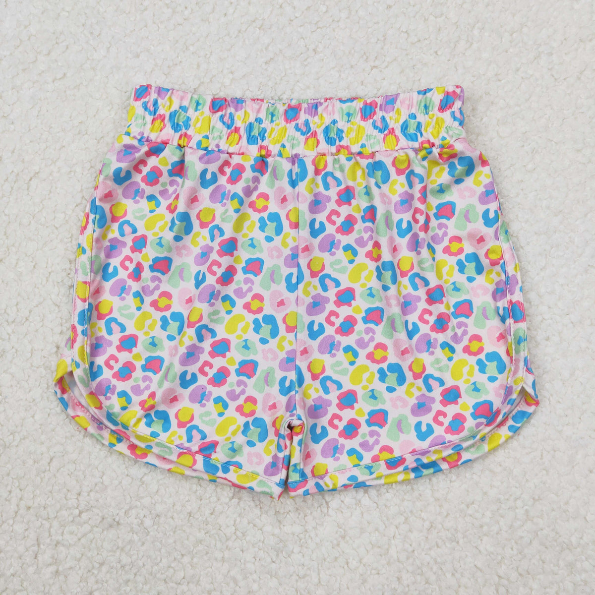 SS0475 Colorful Leopard Girl's Sports Shorts – Amy yu garments wholesale