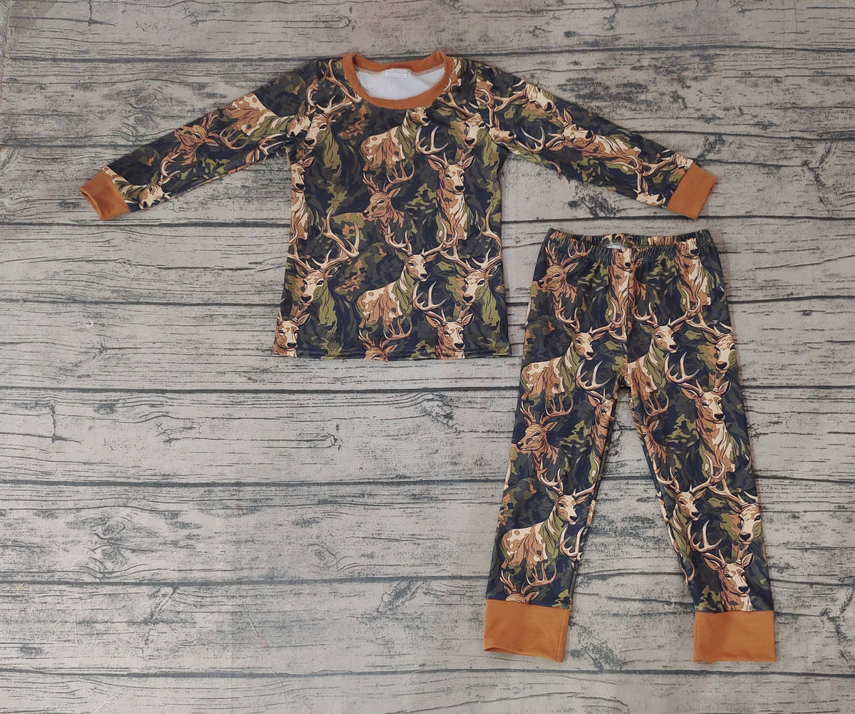 BLP0298 Hunting Camo Elk Boy's Pajamas Set – Amy yu garments wholesale