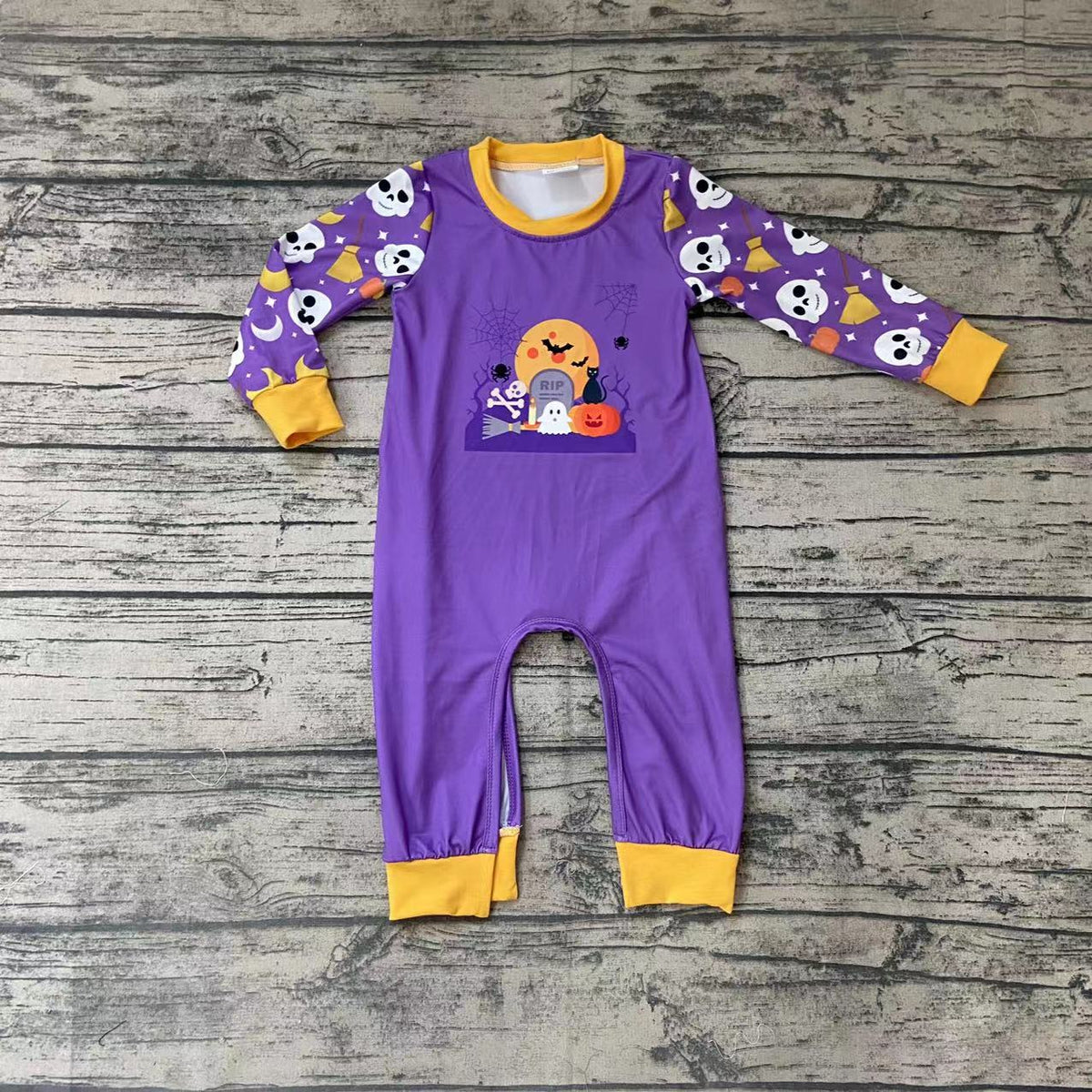 SALE LR0044 Halloween Skull Purple Baby Cute Boy's Romper – Amy yu ...