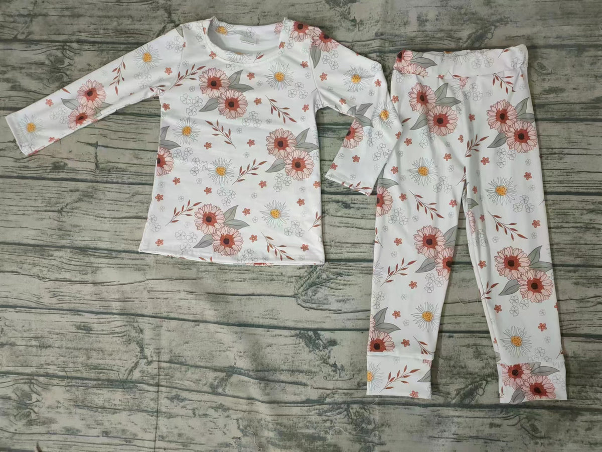 New Flower Leaves Cute Girl's Set Pajamas – Amy yu garments wholesale