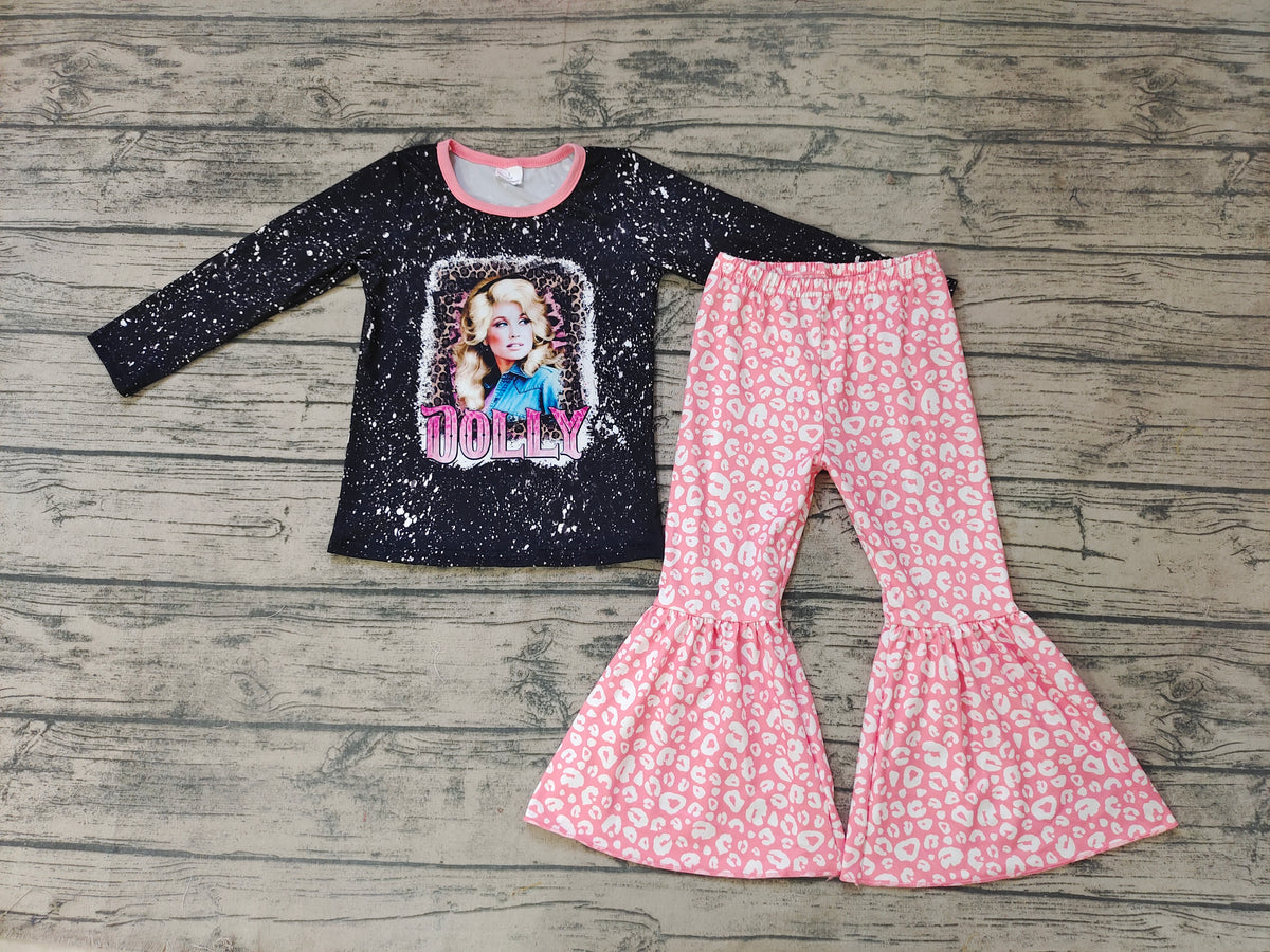 New Singer Grey Pink Leopard Girl's Set – Amy yu garments wholesale