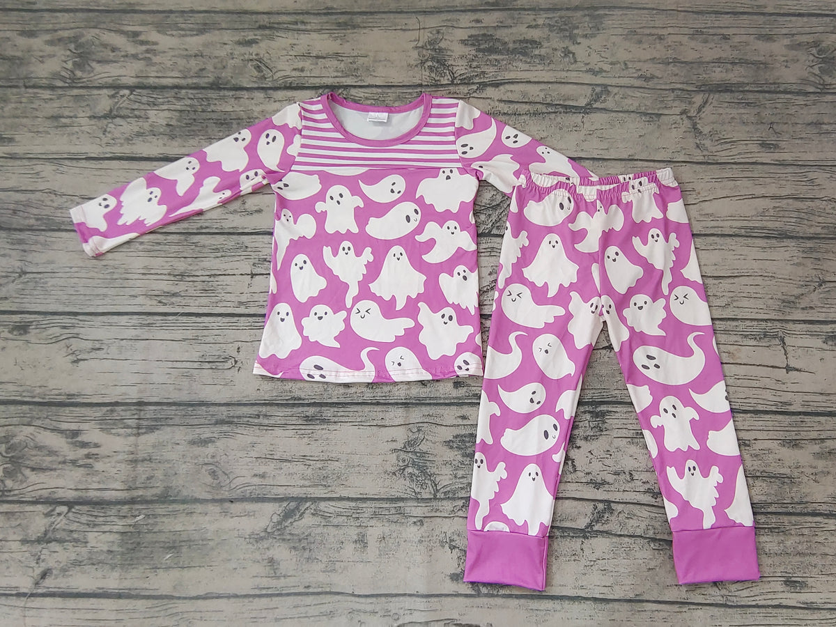 Halloween Ghost Purple Girl's Set Pajamas – Amy yu garments wholesale
