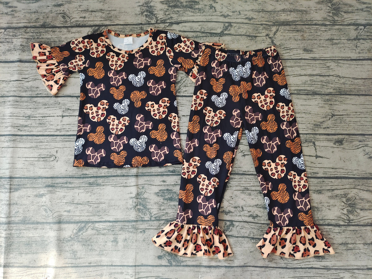 New Animal Leopard Brown Girl's Set Pajamas – Amy yu garments wholesale