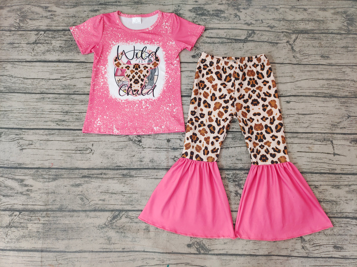 Preorder Wild Child Leopard Cactus Pink Girl's Set – Amy yu garments ...