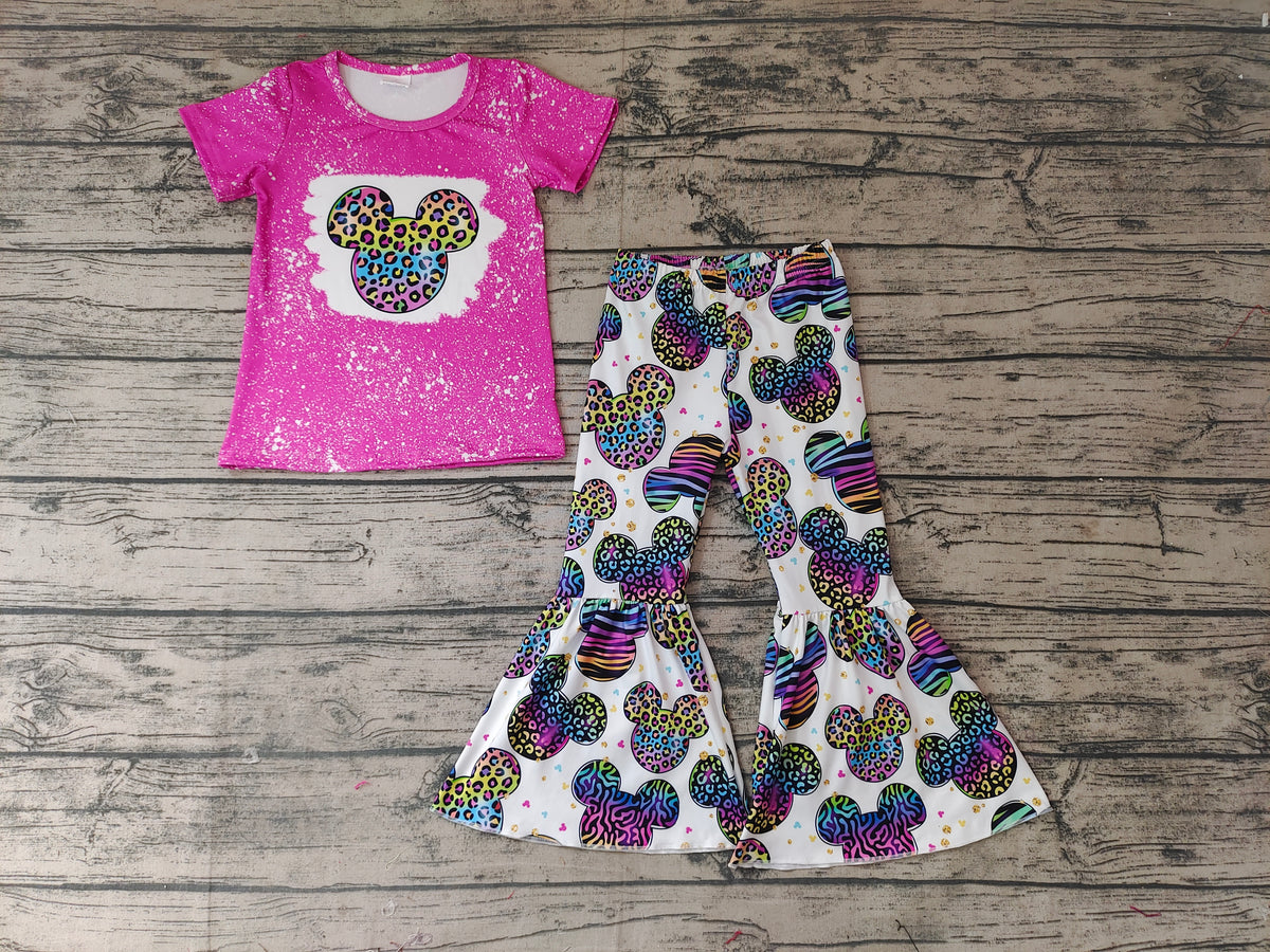 GSPO0455 Mouse Leopard Purple Girl's Set – Amy yu garments wholesale