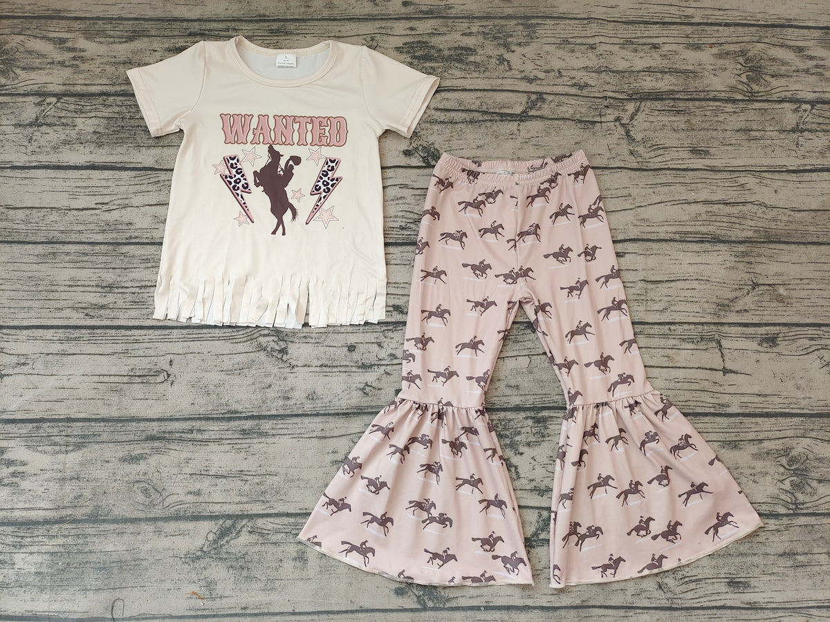 GSPO0487 WANTED Cowgirl Tassel Fashion Girl's Set – Amy yu garments ...