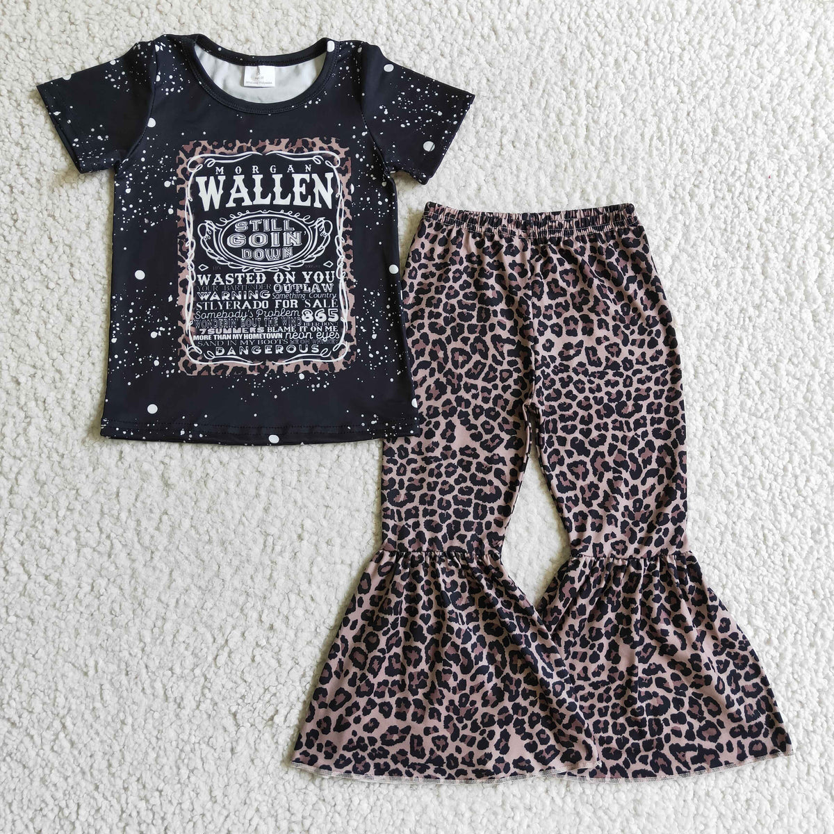 SALE GSPO0227 New Singer Leopard Black Girl's Set – Amy yu garments ...