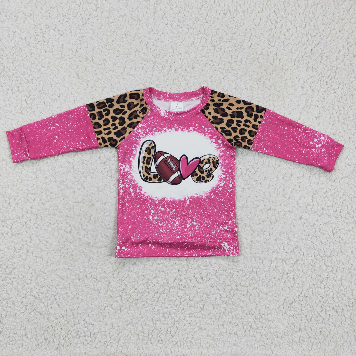 Girl's LOVE Bright Pink Leopard Shirt Top – Amy yu garments wholesale